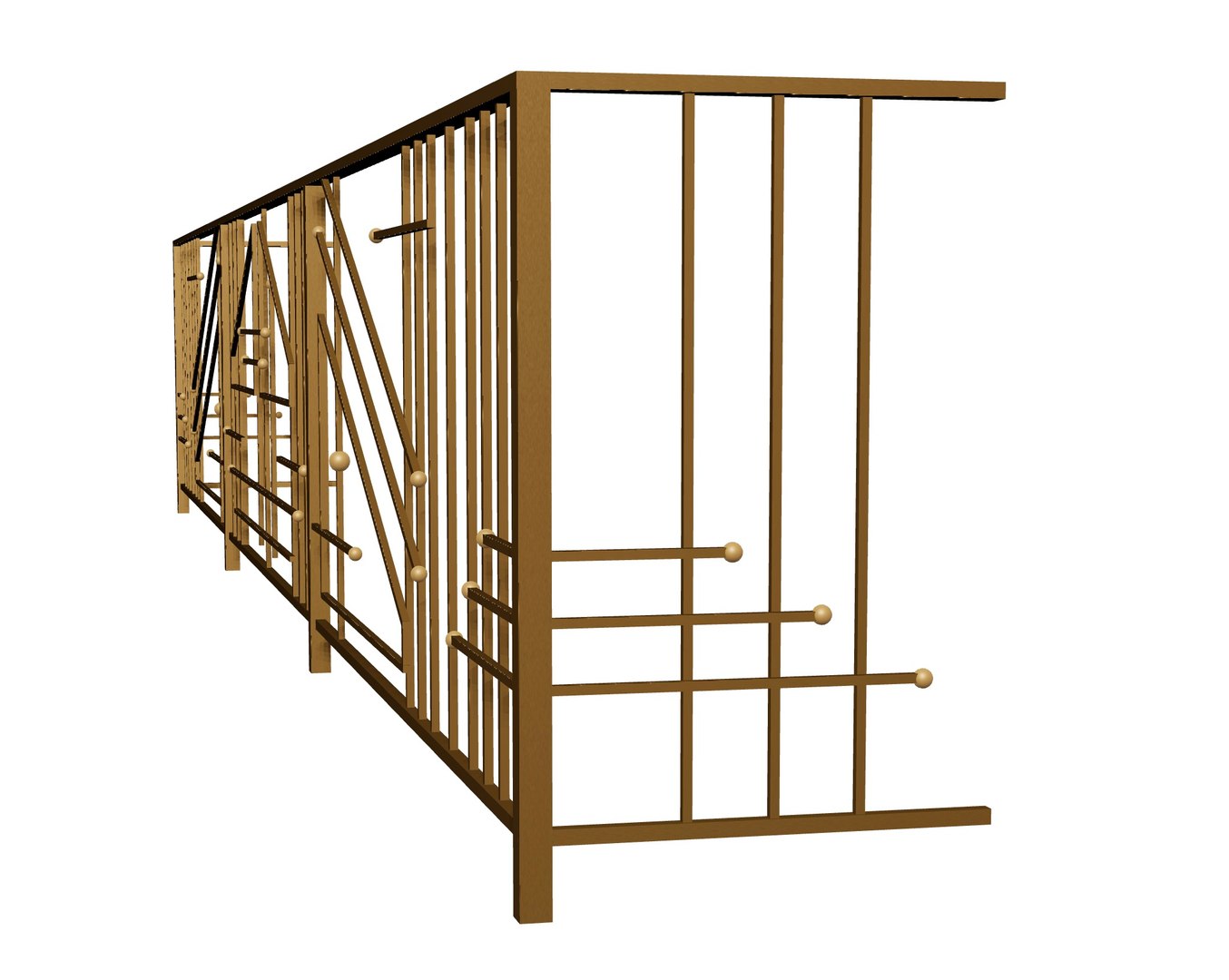 3D Iron Balcony Railing 3D Model - TurboSquid 1905384