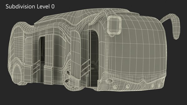 modelo 3d Concepto Futurista Autobús Eléctrico Blanco Aparejado ...