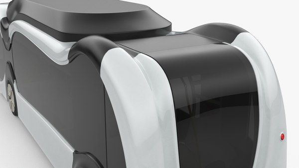 modelo 3d Concepto Futurista Autobús Eléctrico Blanco Aparejado ...