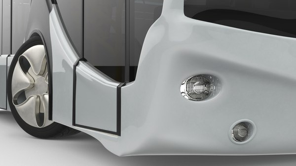 modelo 3d Concepto Futurista Autobús Eléctrico Blanco Aparejado ...