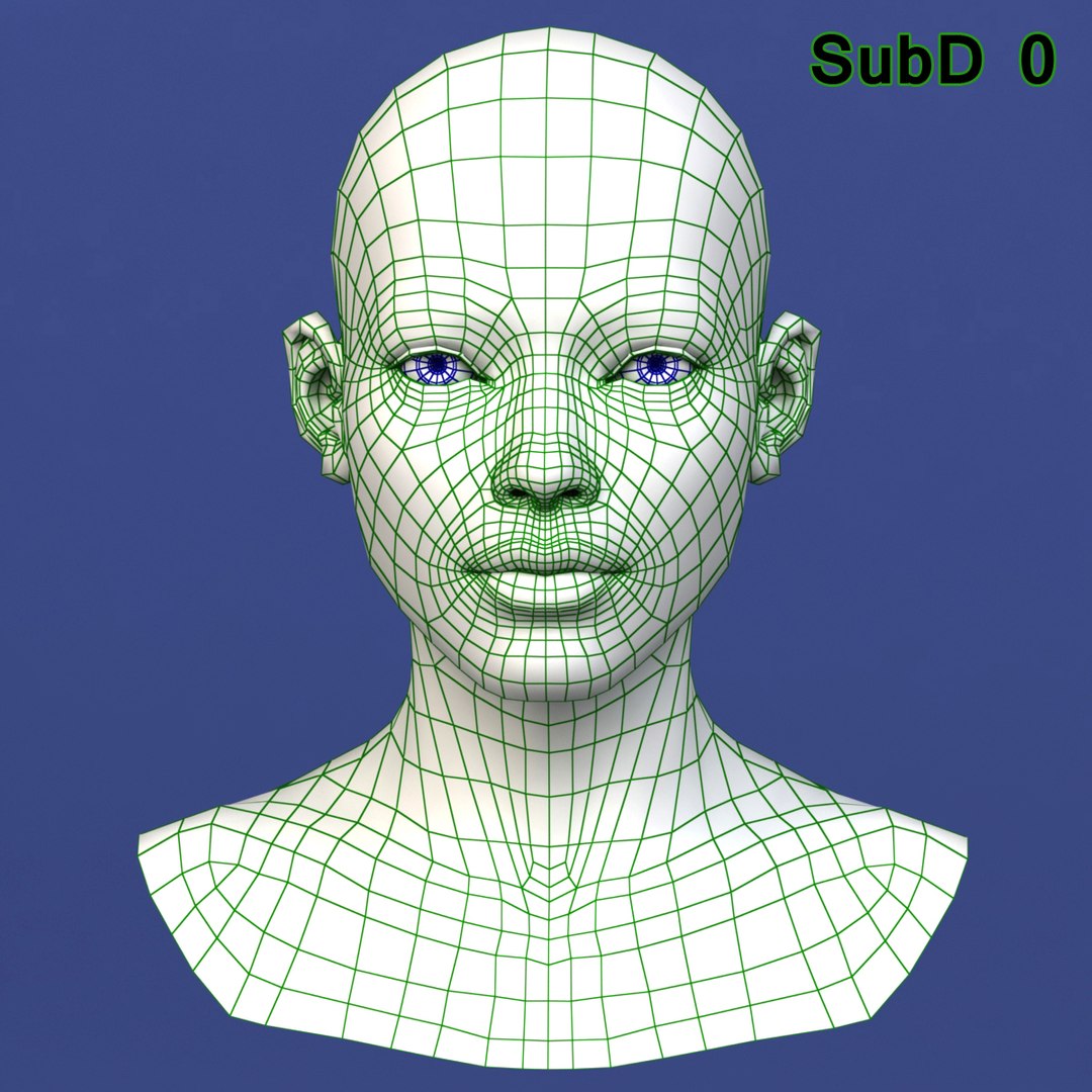 Asian Female Head Character C4d