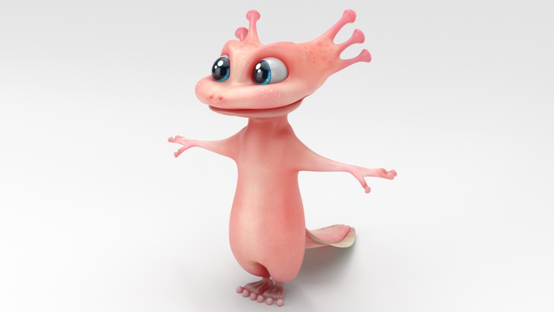 3D Axolotl Character - TurboSquid 2161746