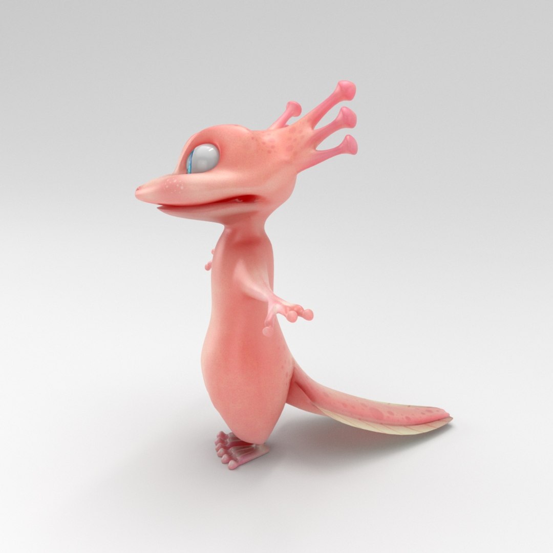 3D Axolotl Character - TurboSquid 2161746