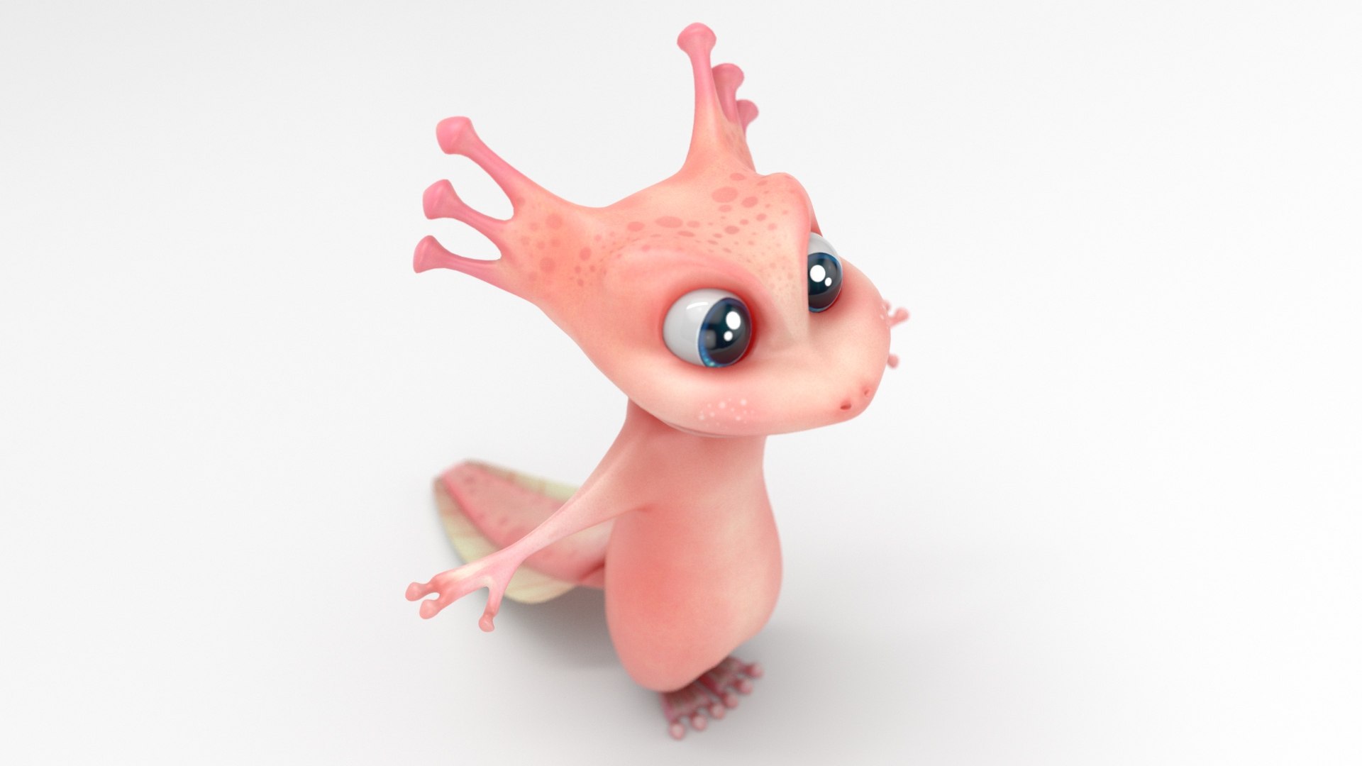 3D Axolotl Character - TurboSquid 2161746