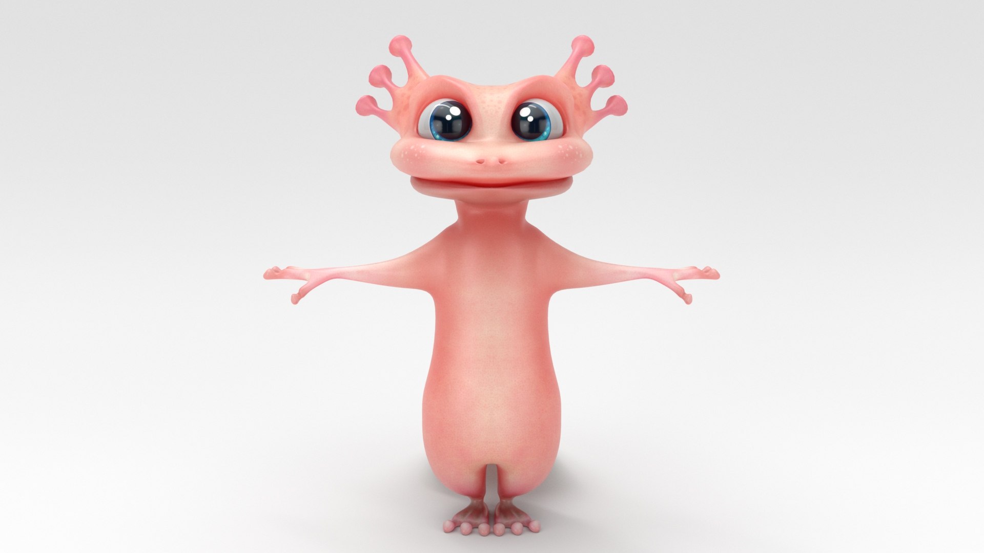 3D Axolotl Character - TurboSquid 2161746