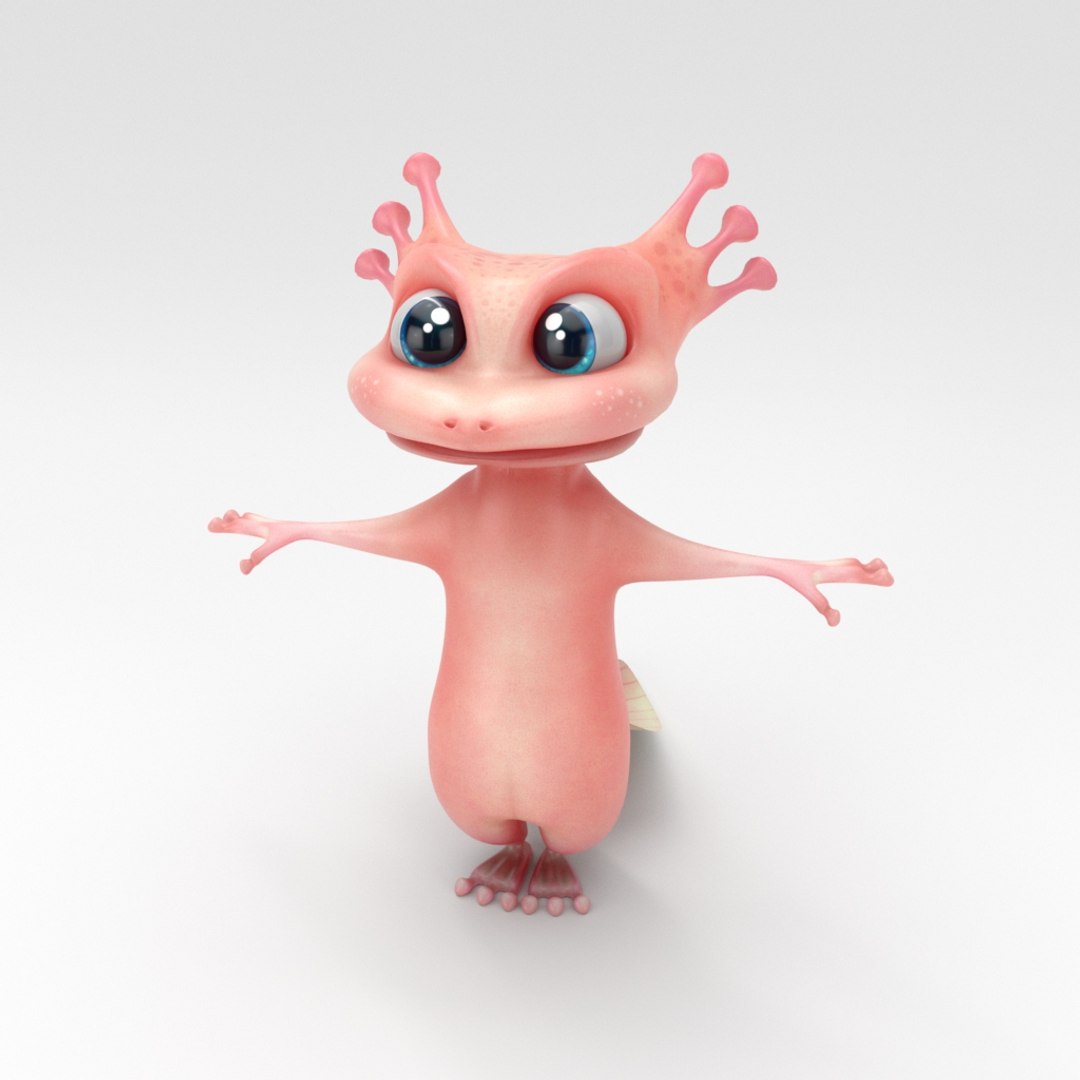 3D Axolotl Character - TurboSquid 2161746