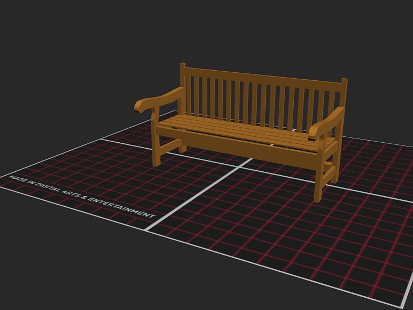 3d model bench