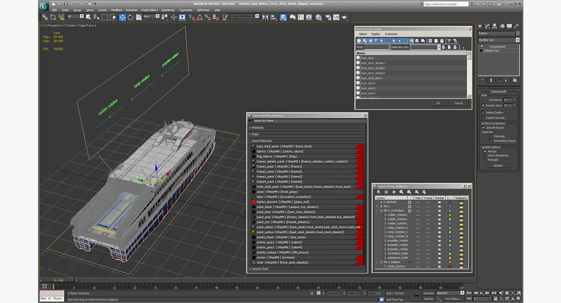 Damen Fast Ropax Ferry 3D Model - TurboSquid 1390259