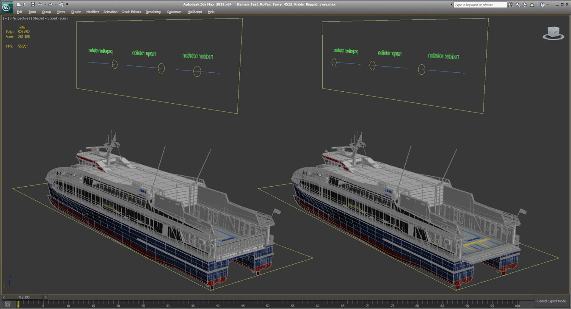 Damen fast ropax ferry 3D model - TurboSquid 1390259