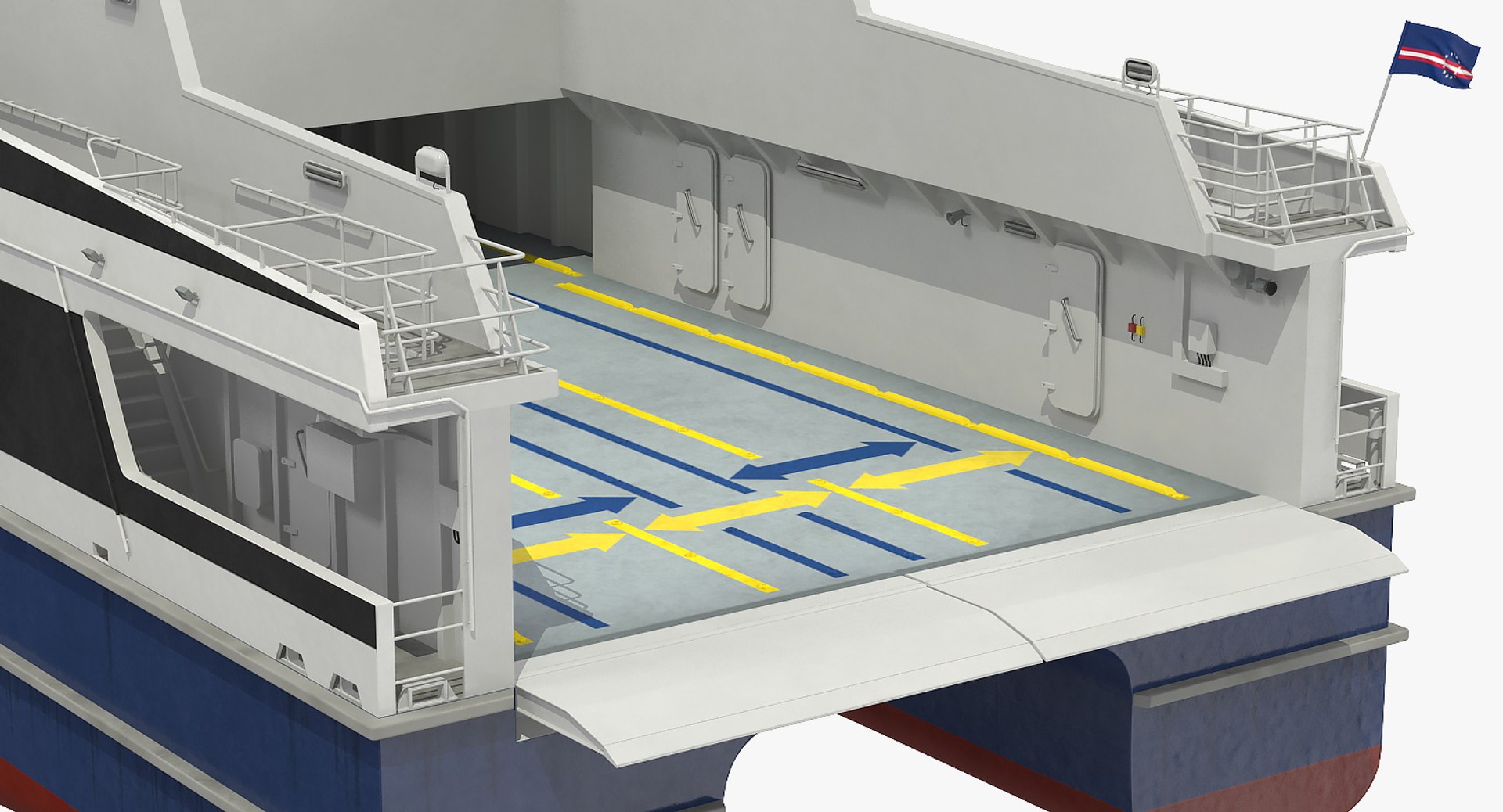 Damen fast ropax ferry 3D model - TurboSquid 1390259