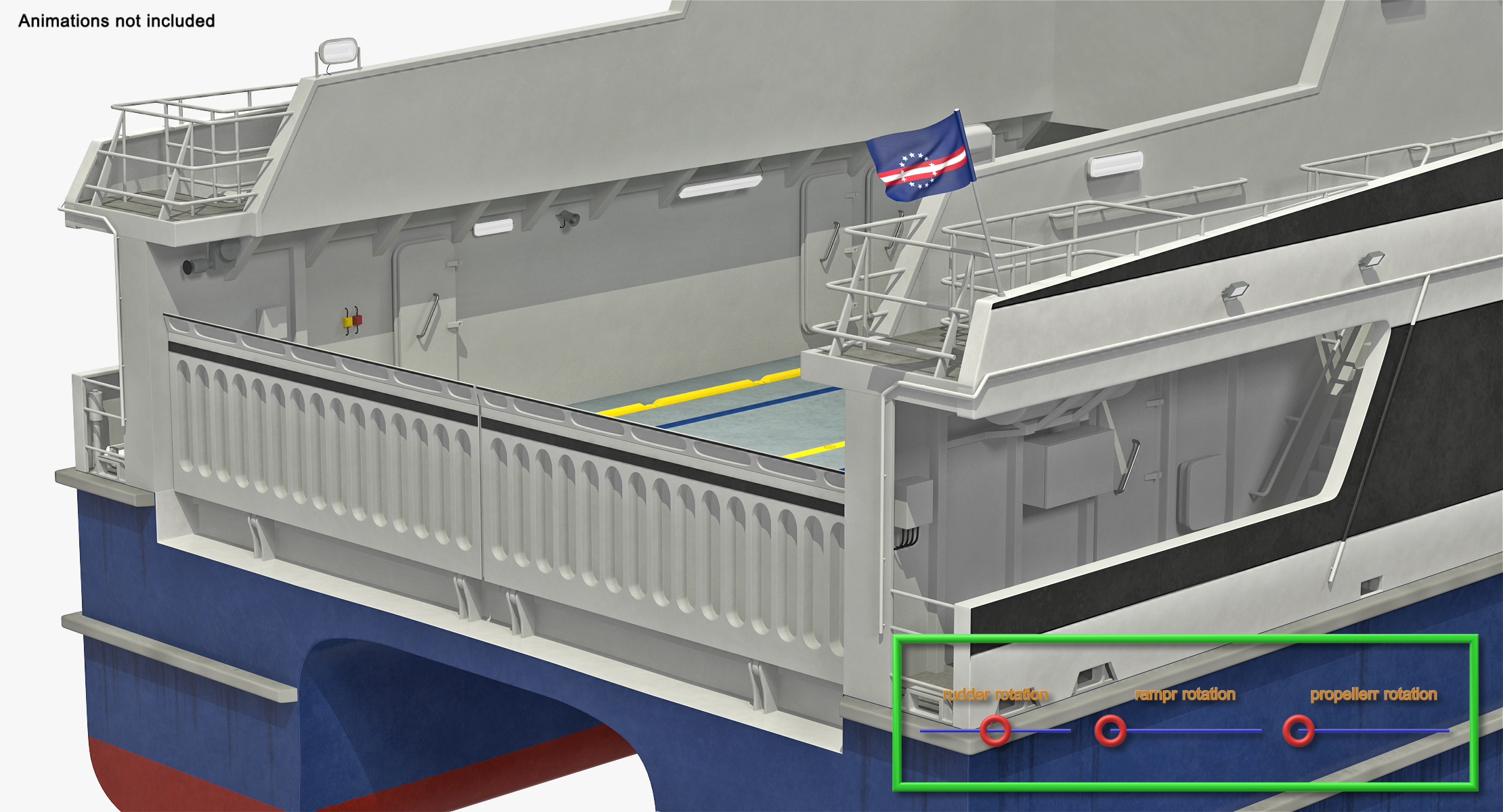 Damen fast ropax ferry 3D model - TurboSquid 1390259