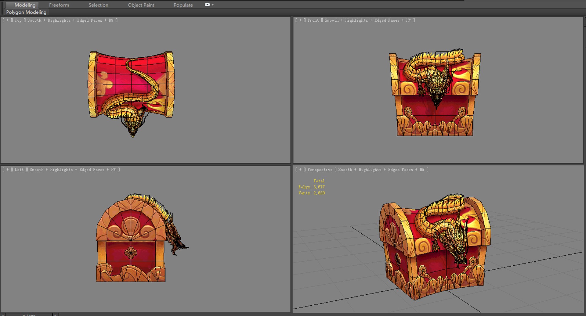Treasure Chest Dragon 3D Model - TurboSquid 1702919