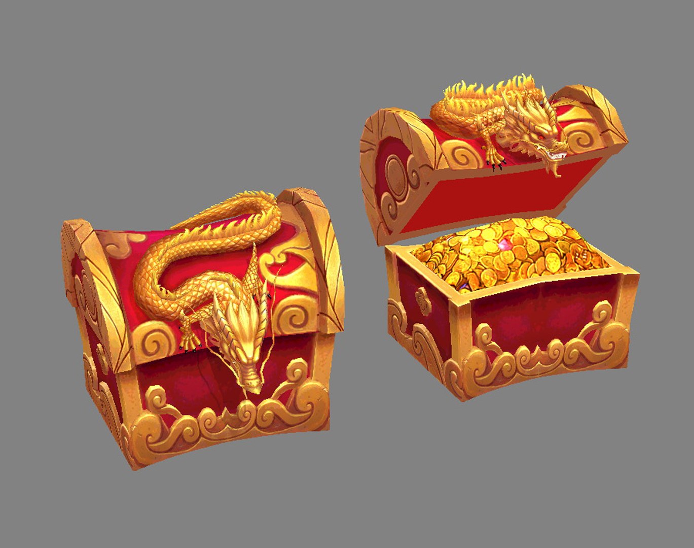 Treasure Chest Dragon 3D Model - TurboSquid 1702919
