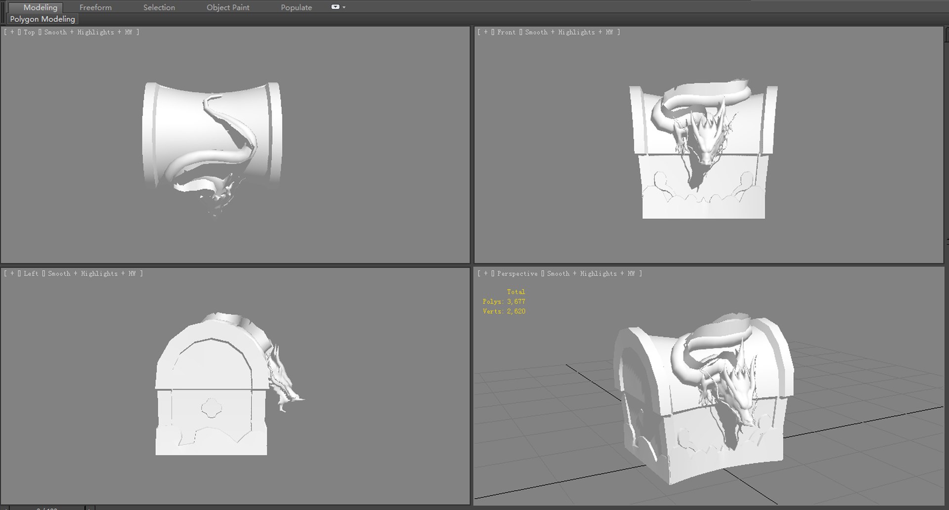 Treasure Chest Dragon 3D Model - TurboSquid 1702919