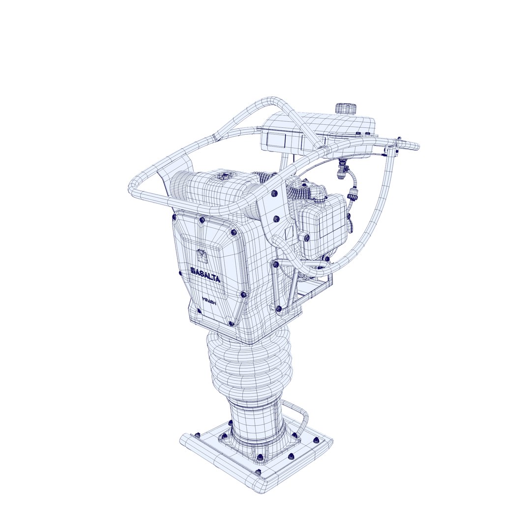 tamping rammer 3d obj