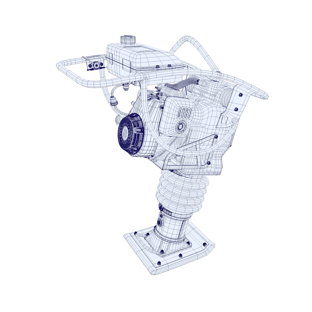 tamping rammer 3d obj