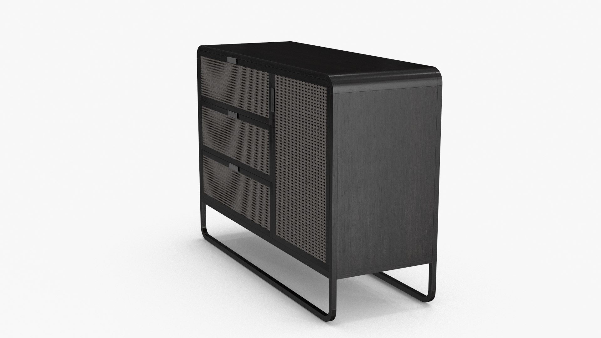 Anaise Cane 3 Drawer Chest 3D Model - TurboSquid 2316496