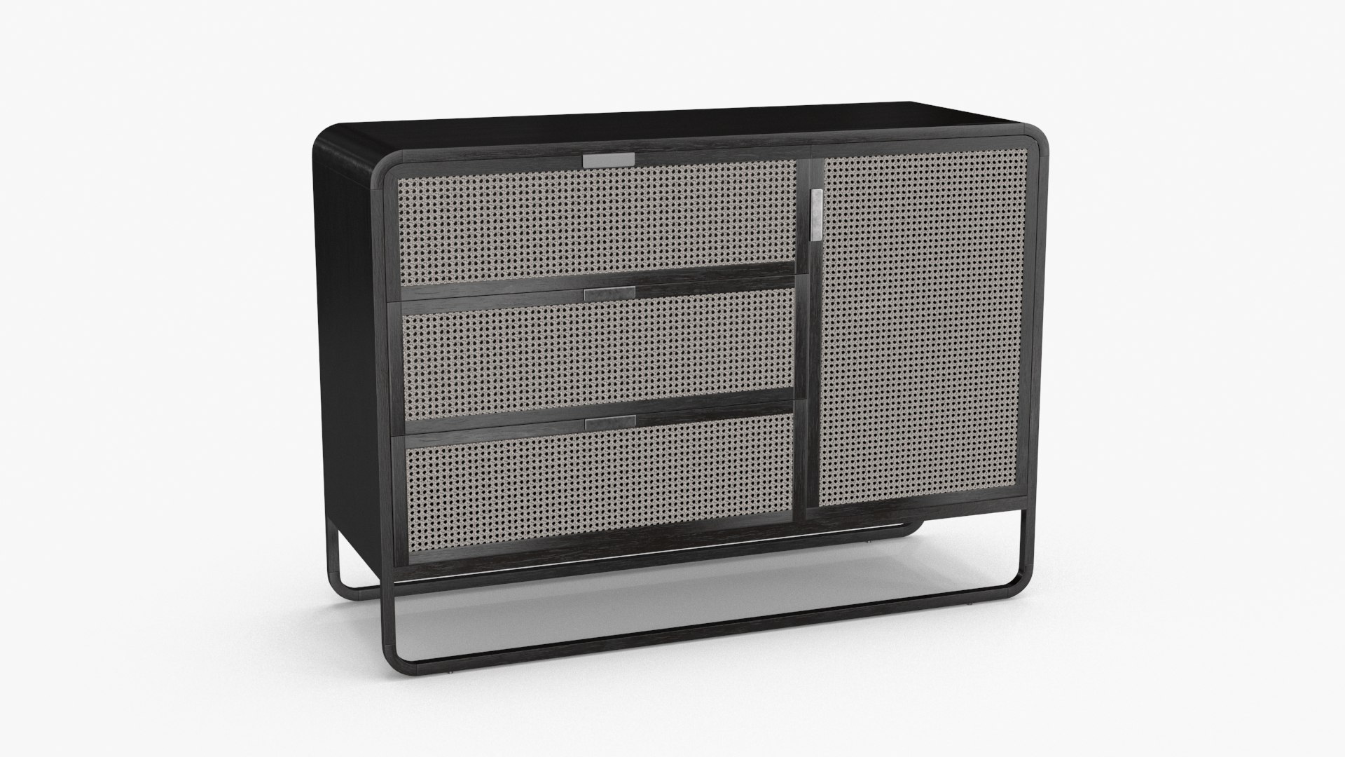 Anaise Cane 3 Drawer Chest 3D Model - TurboSquid 2316496