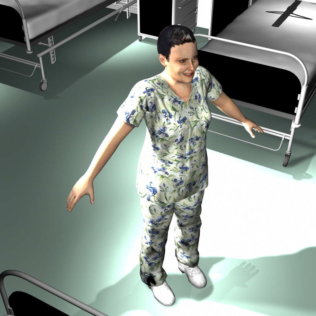 3d male medical staff 02 model