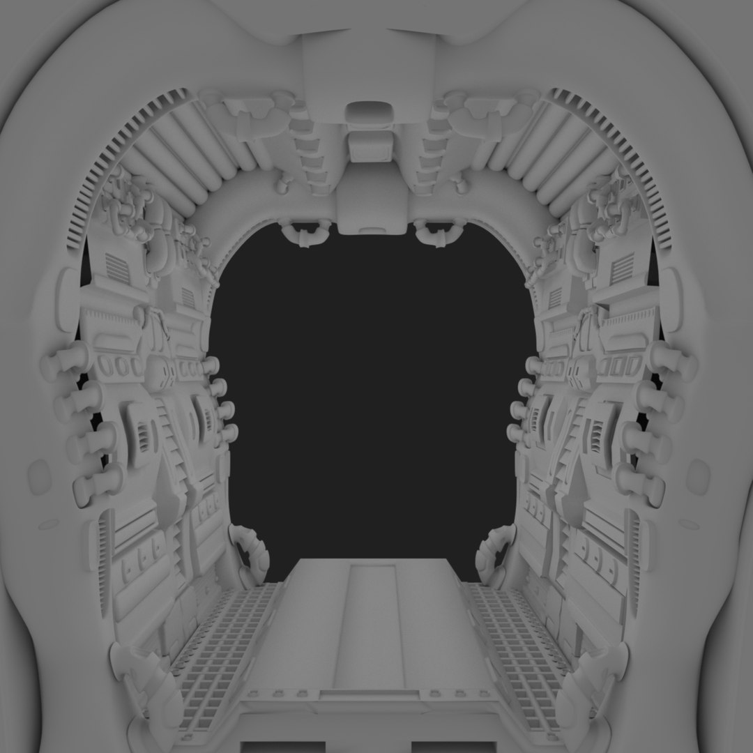 hallway corridor panels 3d model