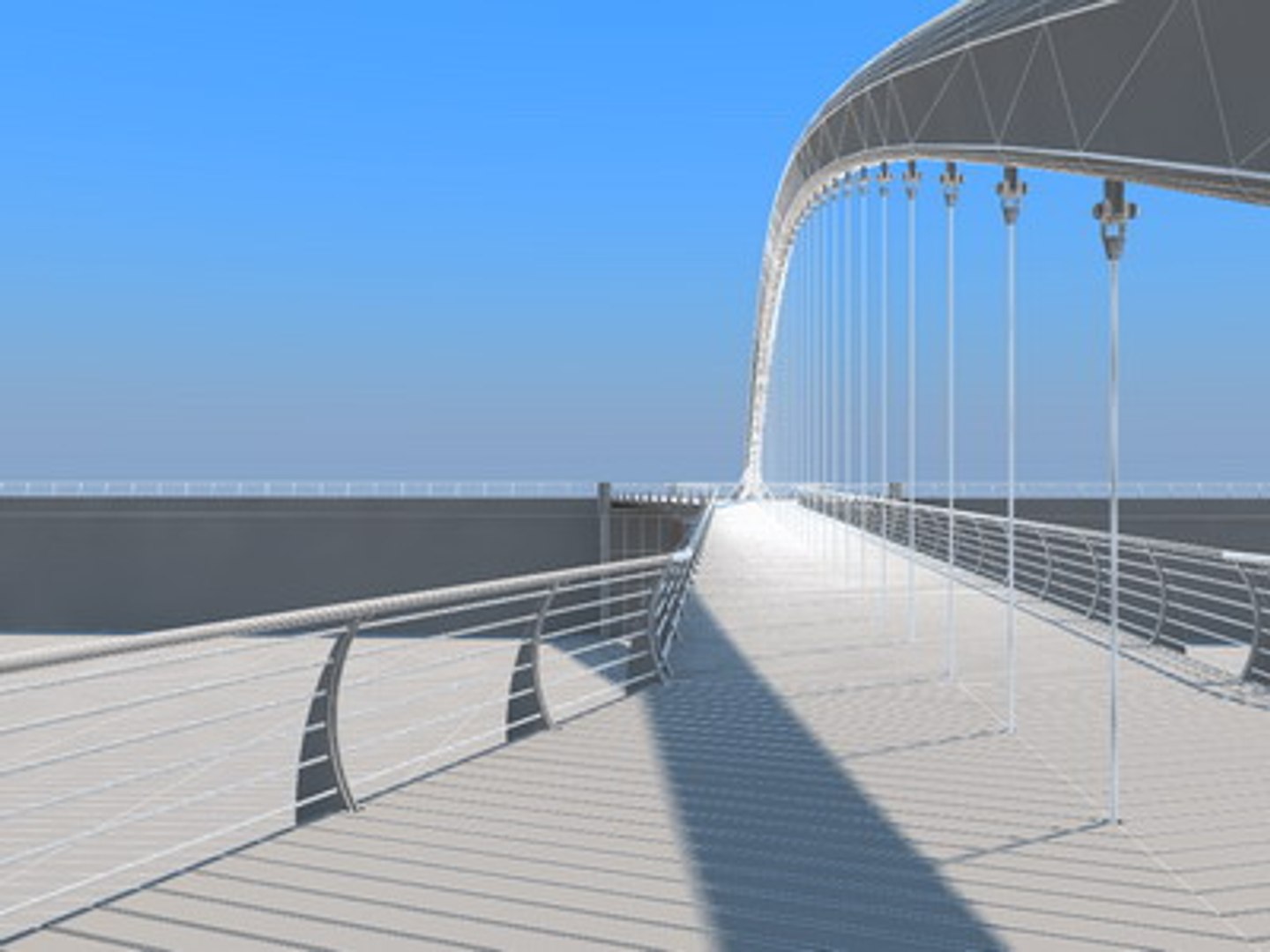 pedestrian bridge 3d model