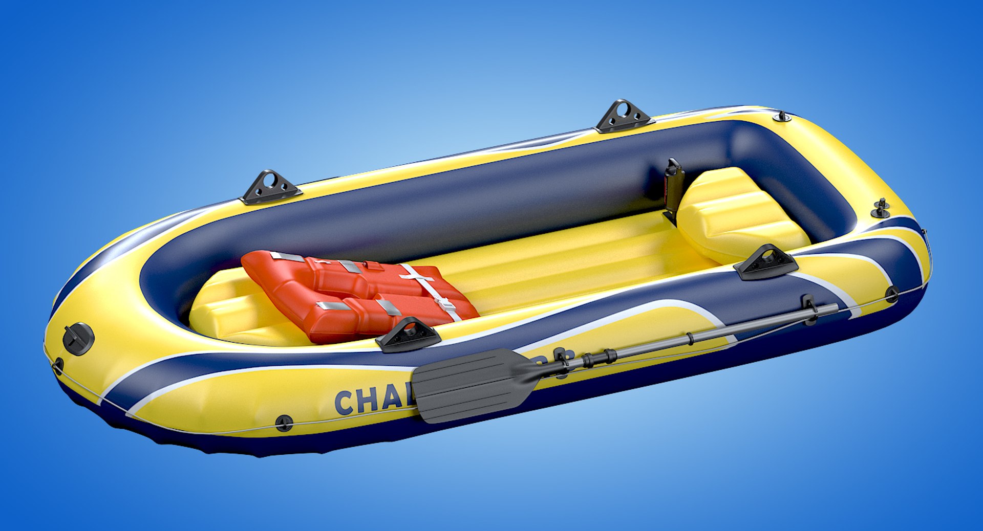 Inflatable Boat Intex Challenger 3D Model - TurboSquid 1415151