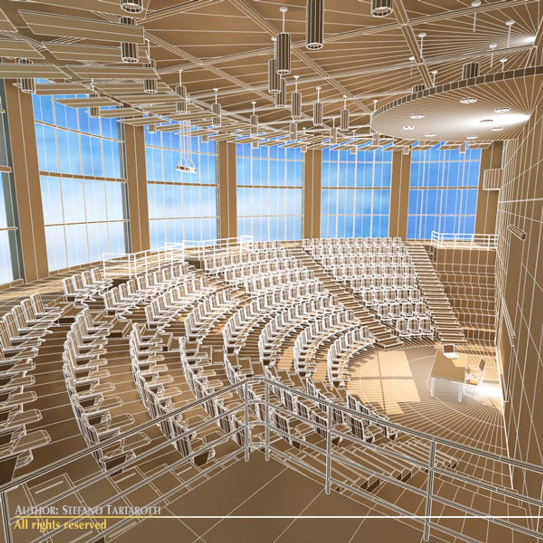 lecture hall 3d model