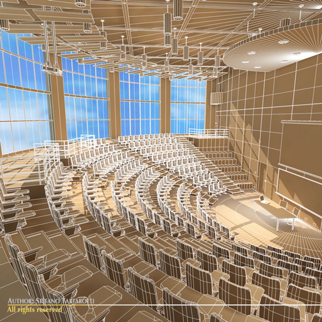 lecture hall 3d model