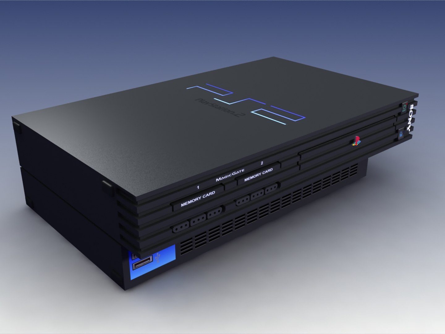 3d Playstation 2 Video Model