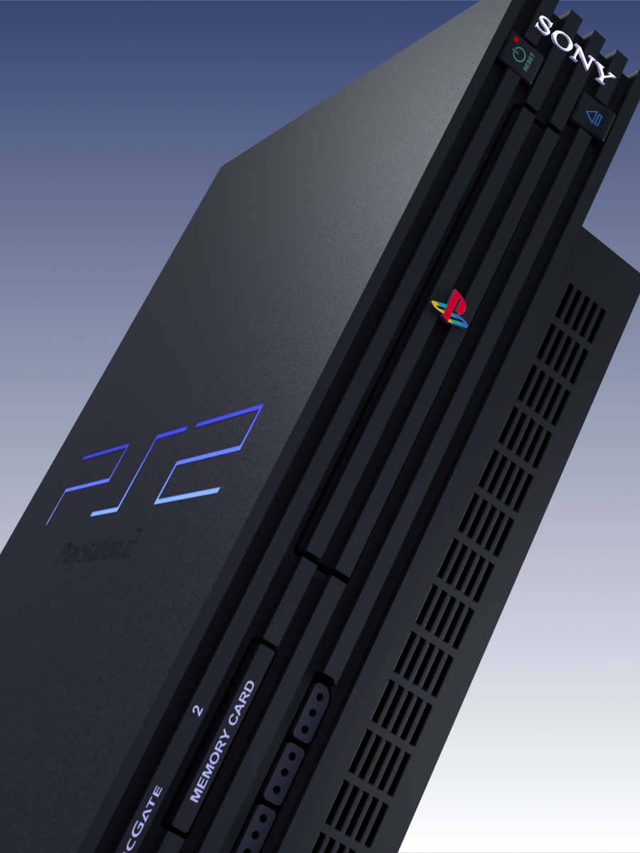 3d playstation 2 video model
