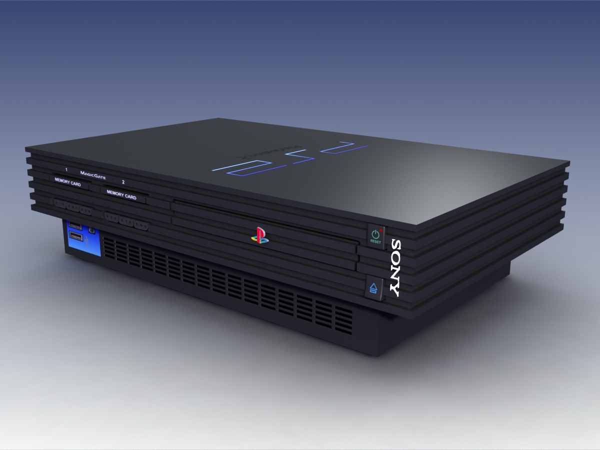 3d playstation 2 video model