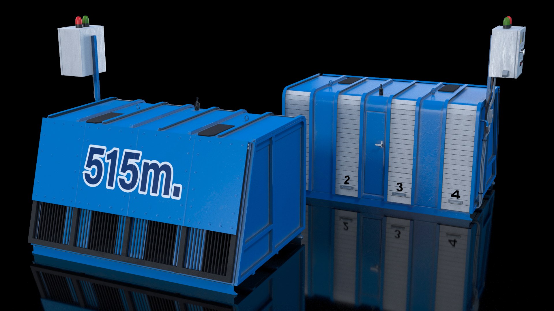 Greyhound Racing Starting Boxes 4 Doors 3D Model - TurboSquid 1941682