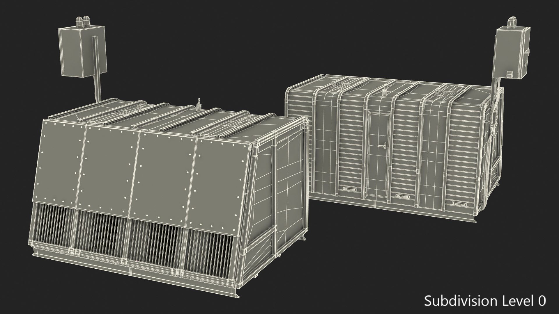 Greyhound Racing Starting Boxes 4 Doors 3D Model - TurboSquid 1941682