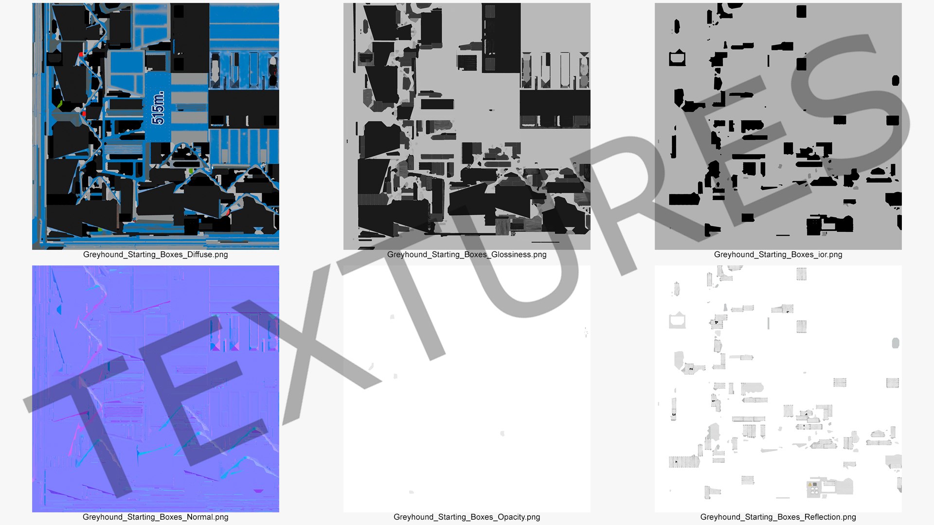 Greyhound Racing Starting Boxes 4 Doors 3D Model - TurboSquid 1941682