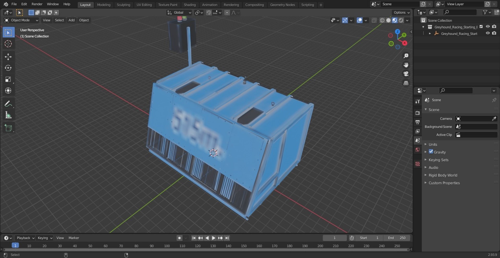 Greyhound Racing Starting Boxes 4 Doors 3D Model - TurboSquid 1941682