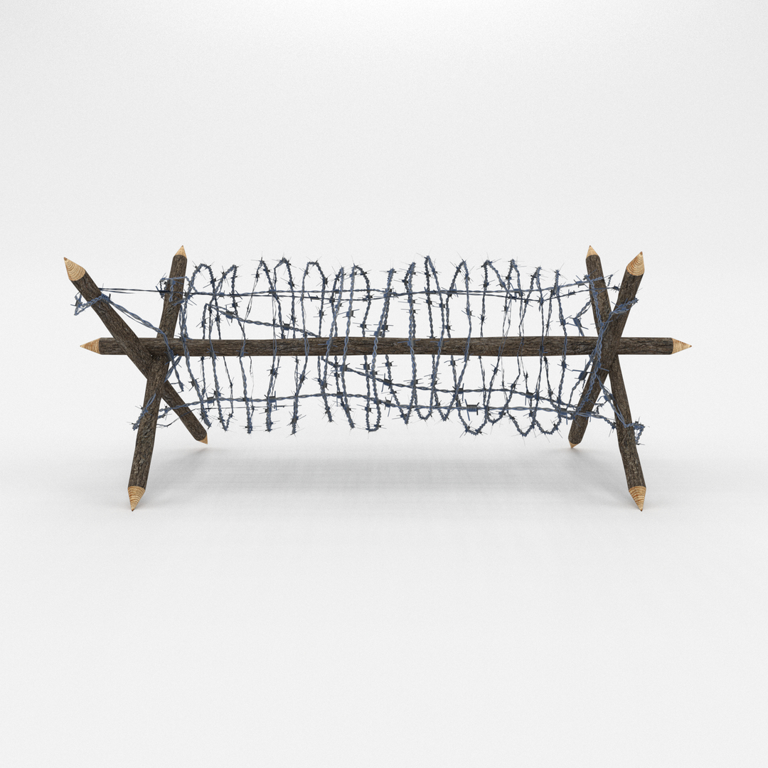 3D barbed wire obstacles - TurboSquid 1155443