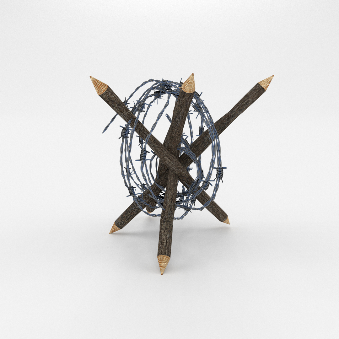 3D barbed wire obstacles - TurboSquid 1155443
