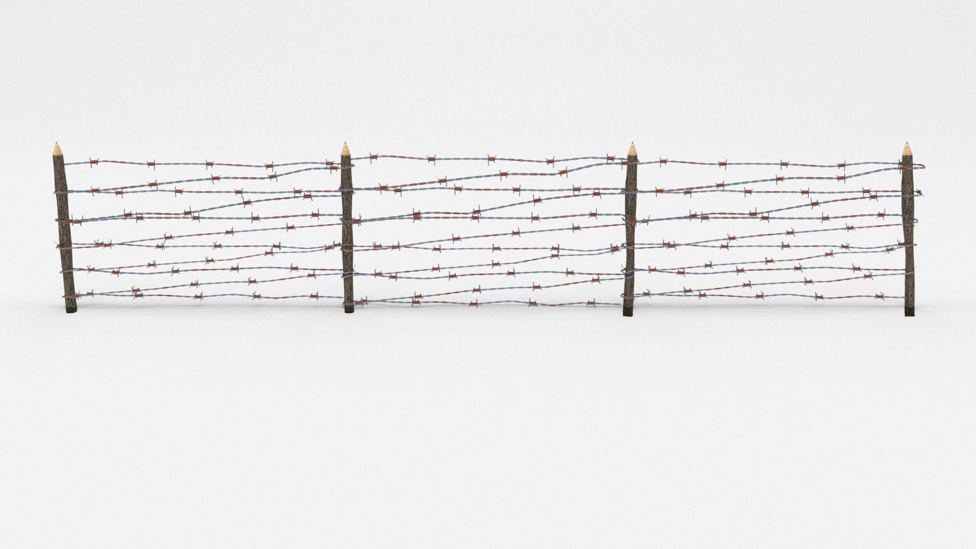 3D barbed wire obstacles - TurboSquid 1155443