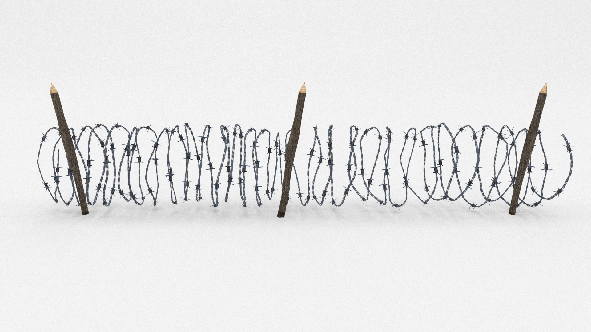 3D barbed wire obstacles - TurboSquid 1155443