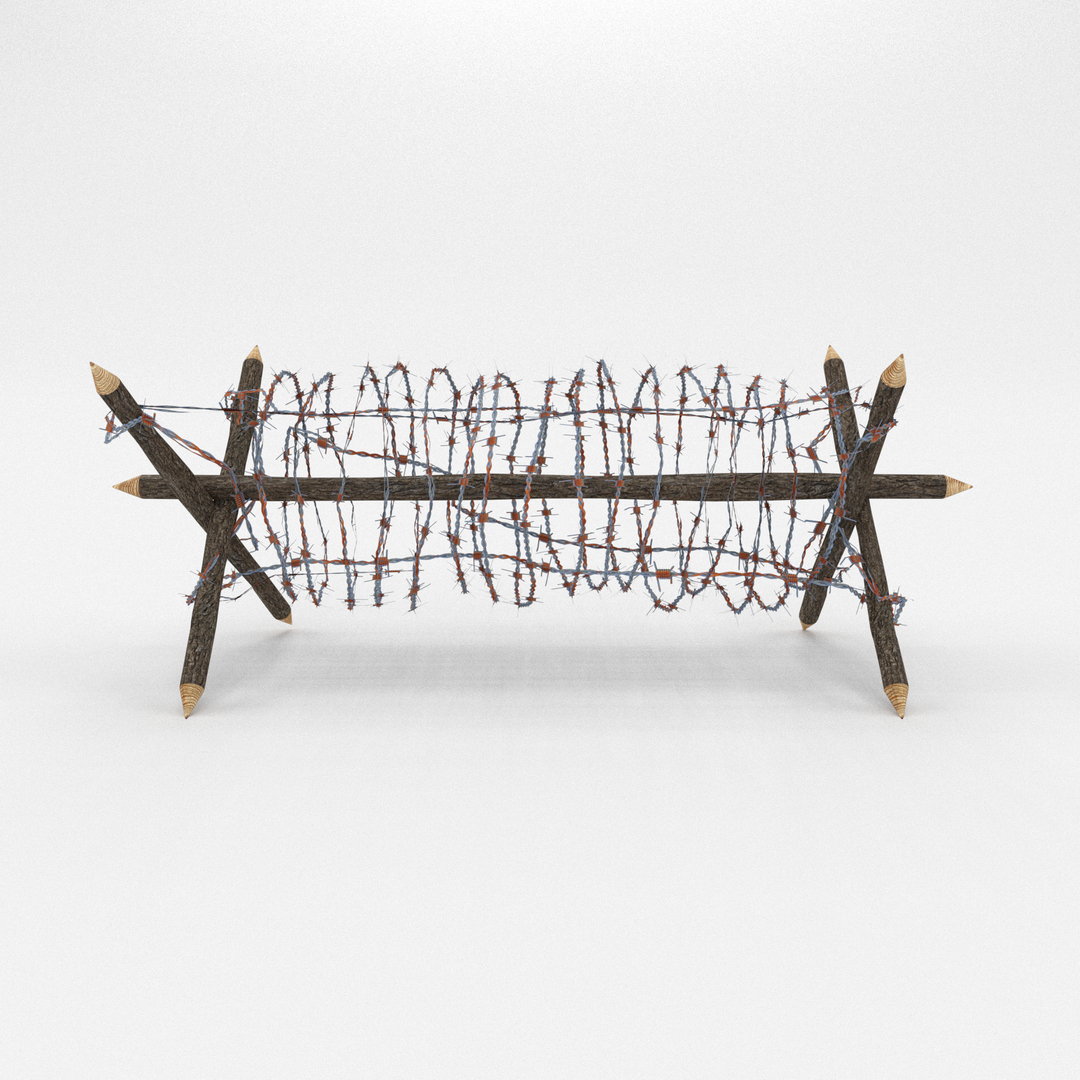 3D barbed wire obstacles - TurboSquid 1155443