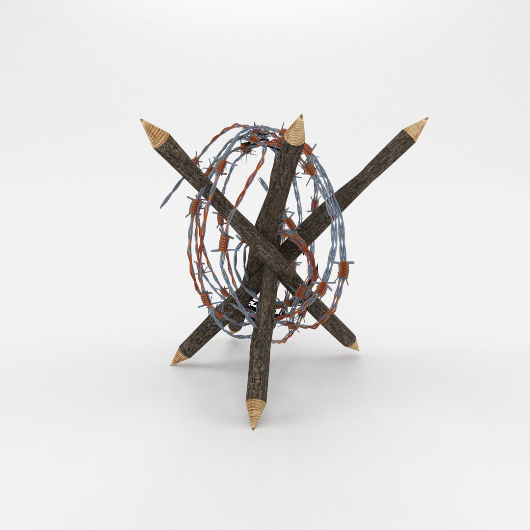 3D barbed wire obstacles - TurboSquid 1155443