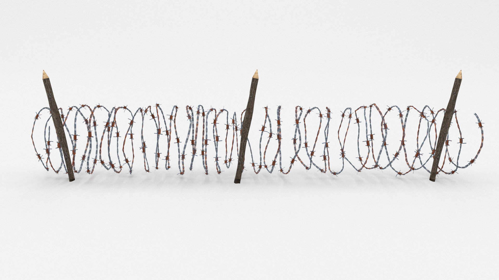 3D barbed wire obstacles - TurboSquid 1155443