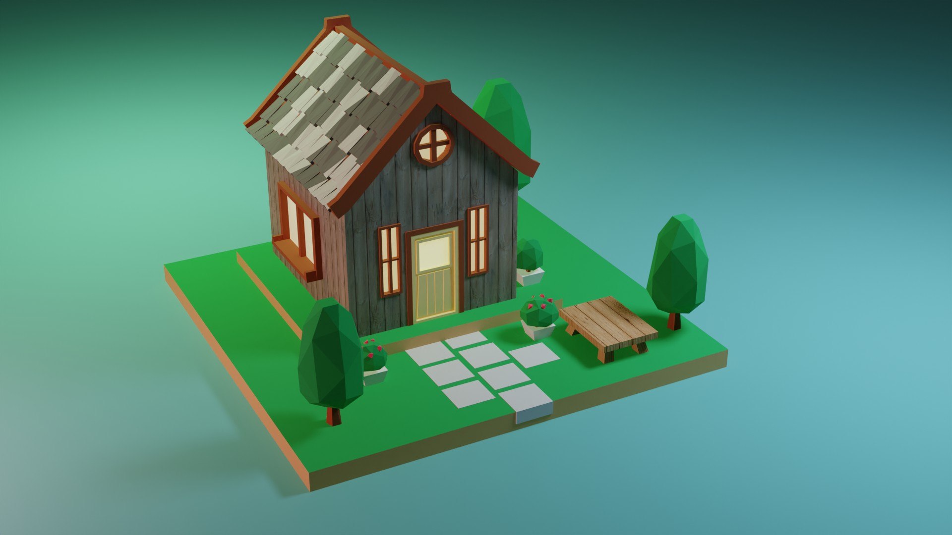 3D Low Poly House - TurboSquid 2209821