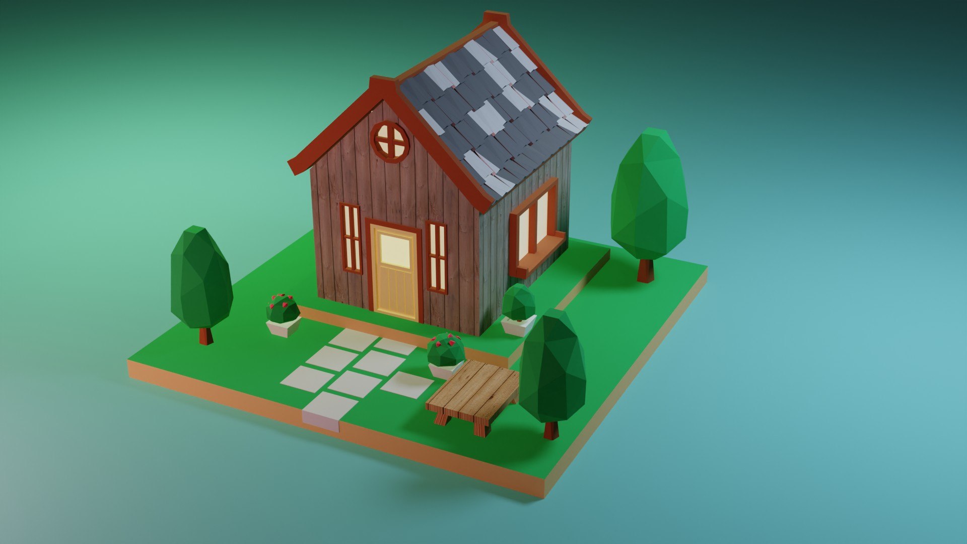 3D Low Poly House - TurboSquid 2209821