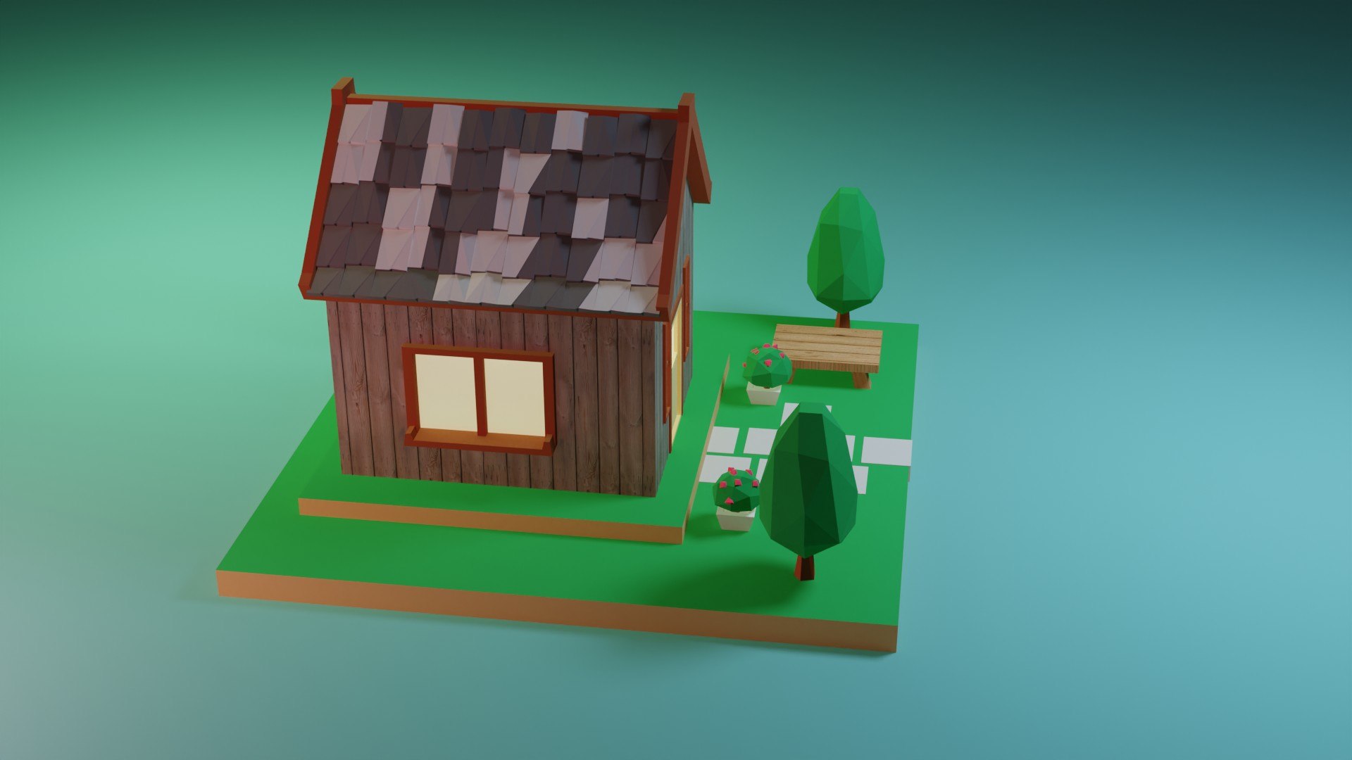 3D Low Poly House - TurboSquid 2209821