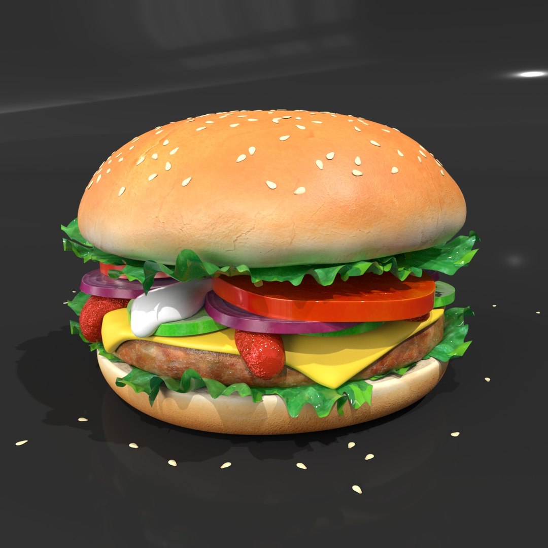 Burger 3D Model - TurboSquid 1823443