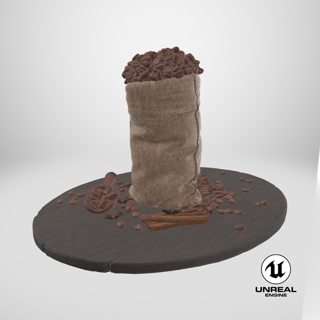 3D Coffee Bean Sack Model - TurboSquid 2137917