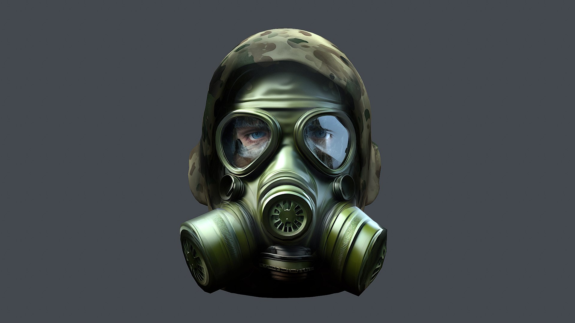 Gas Mask Helmet Military Combat Fantasy Cyborg Space 3D Model ...