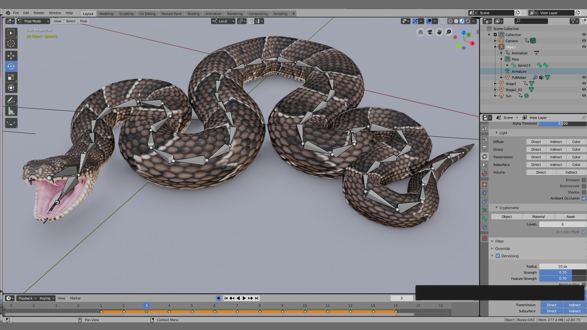 Puff Adder - Rigged 3D - TurboSquid 1774520