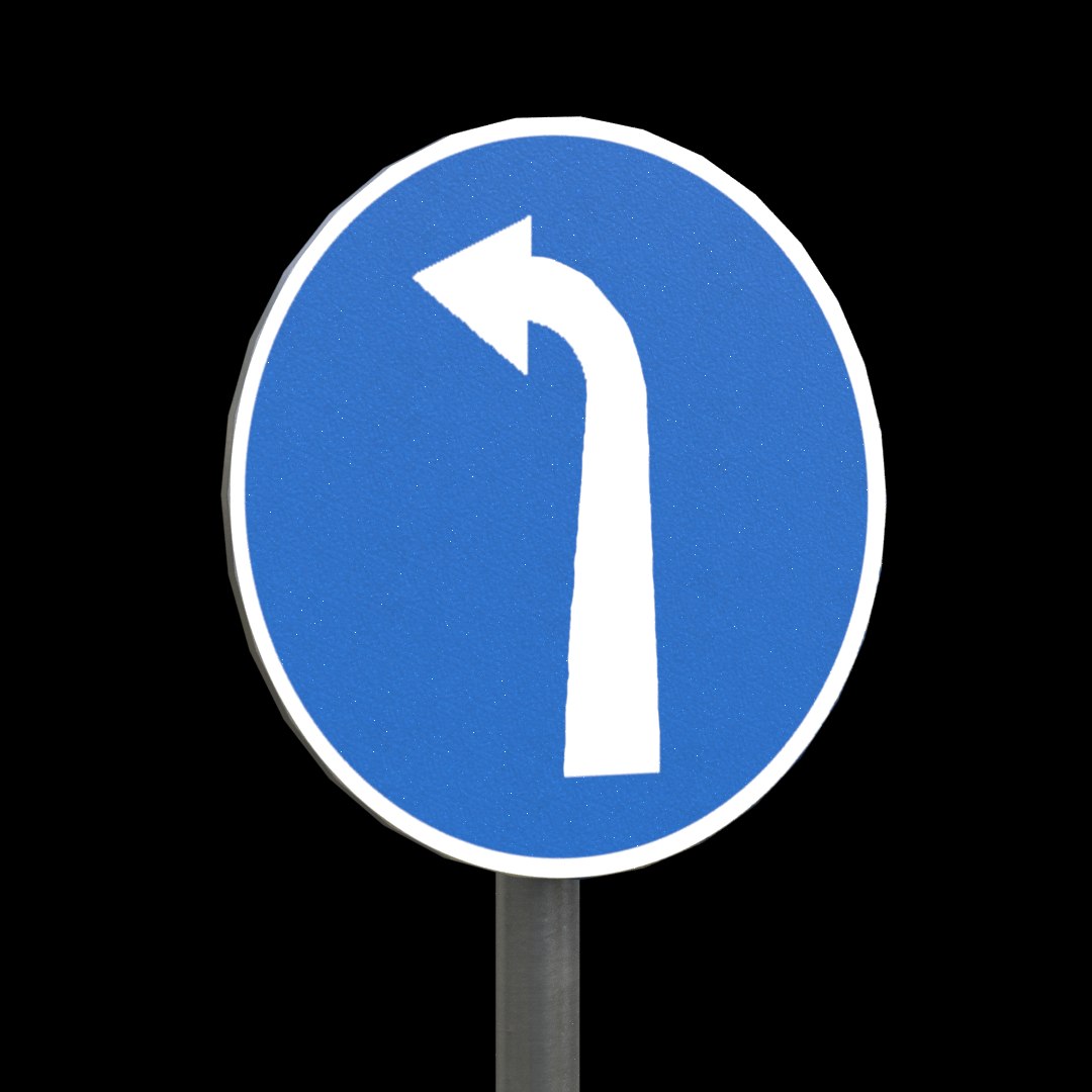 3D compulsory roadsign model - TurboSquid 1516058